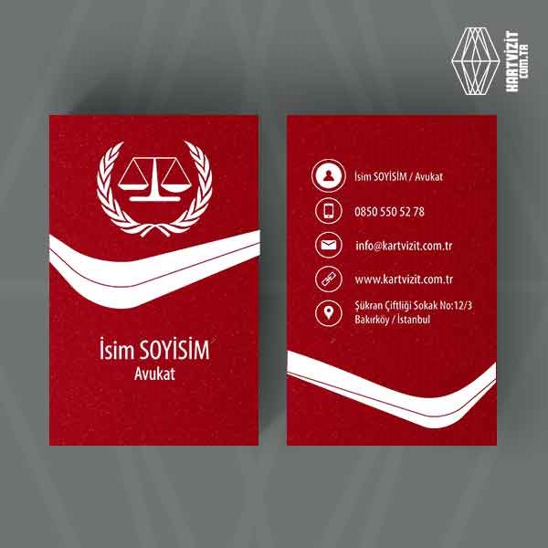 Özel Kağıt Baskılı Hukuk Kartvizit | Baskı ve Tasarım Hizmeti